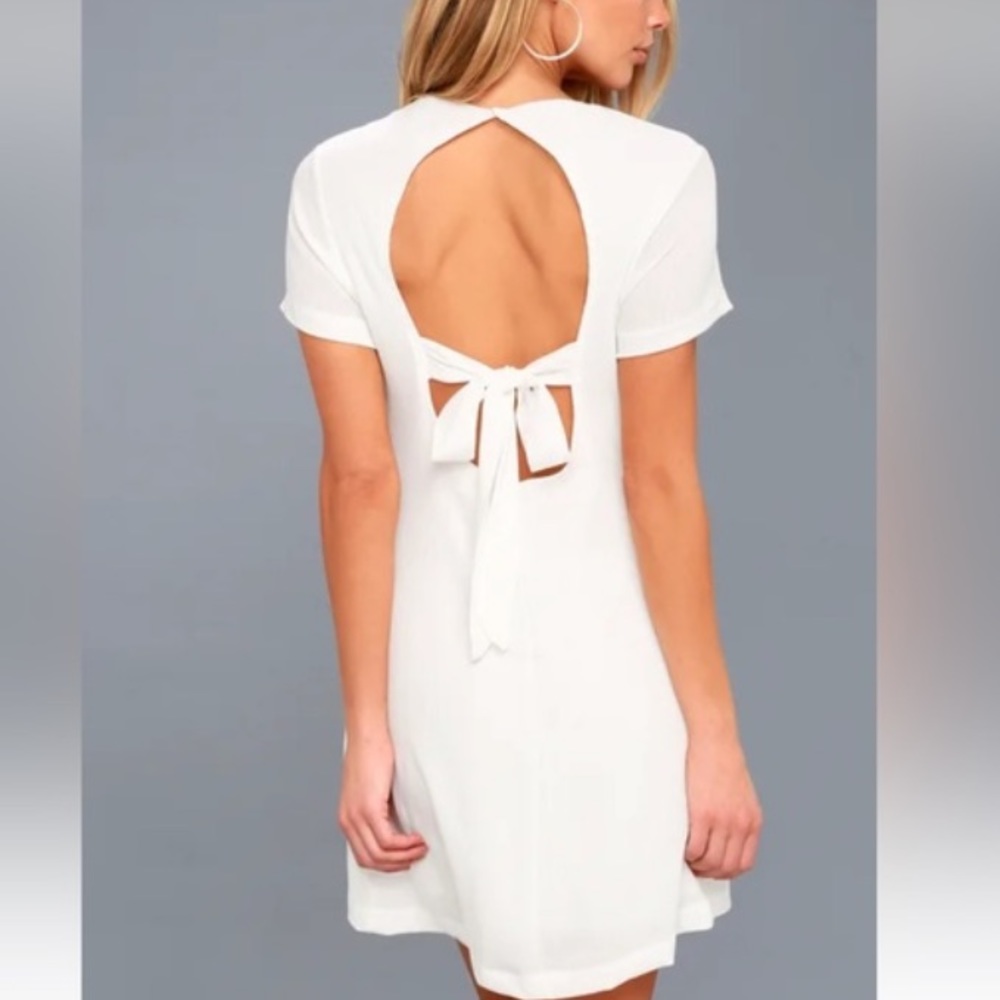 Lulus Open Back Tie Dress - Gem